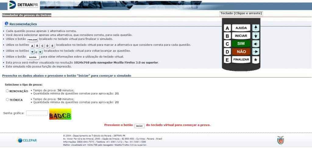 Simulado DETRAN-PR 2025 | Clube DETRAN