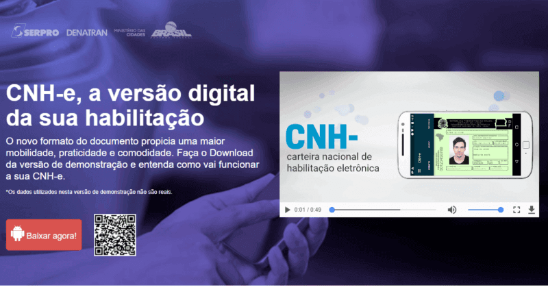 App da CNH digital está disponível para teste